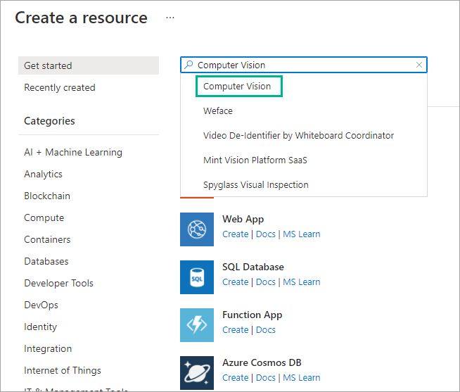 Analyze images with Azure Computer Vision